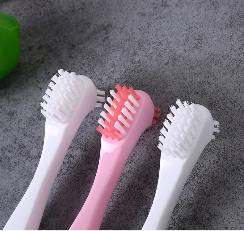 Denture Brushes False Teeth Brush Portable Denture Dual Brush Heads ...
