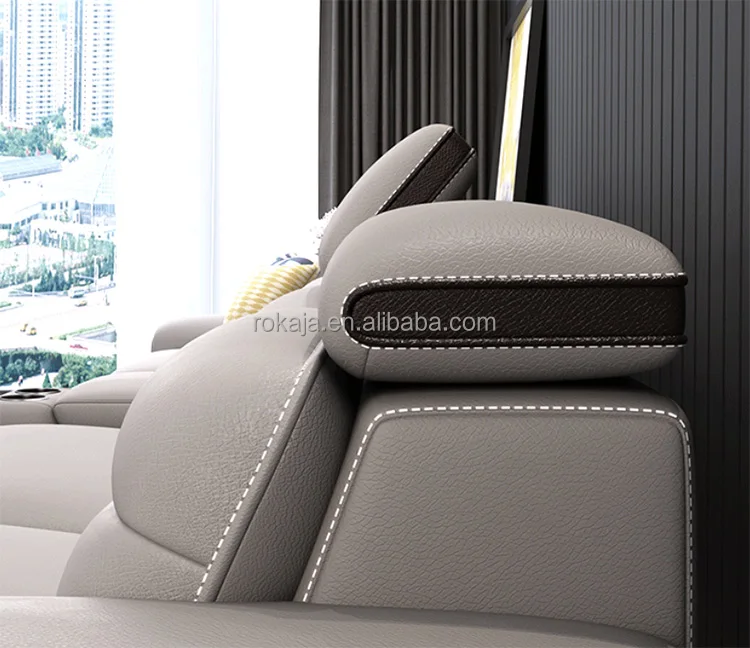 Modern Leather Smart Sofa Set - Multifunctional & Stylish