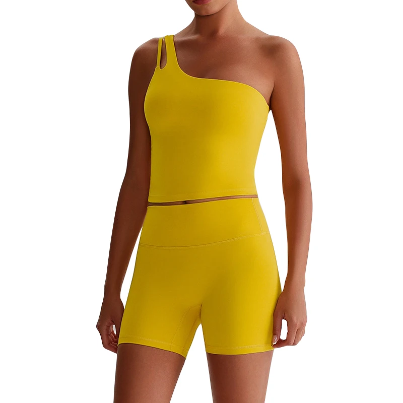 Women's Seamless Lightweight Compression Fitness Shorts Tank Tops Set ...