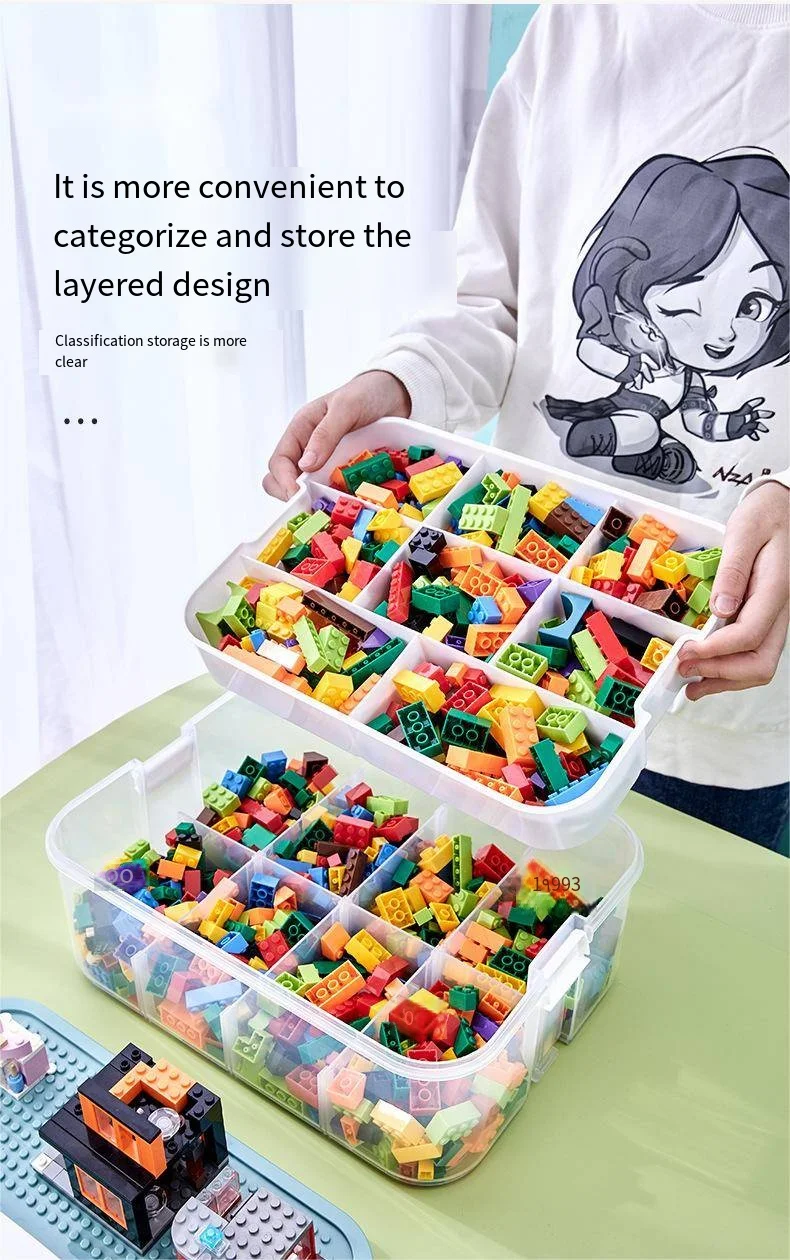 New Design Legos Building Blocks Storage Box Bricks Sorting Storage Bin ...