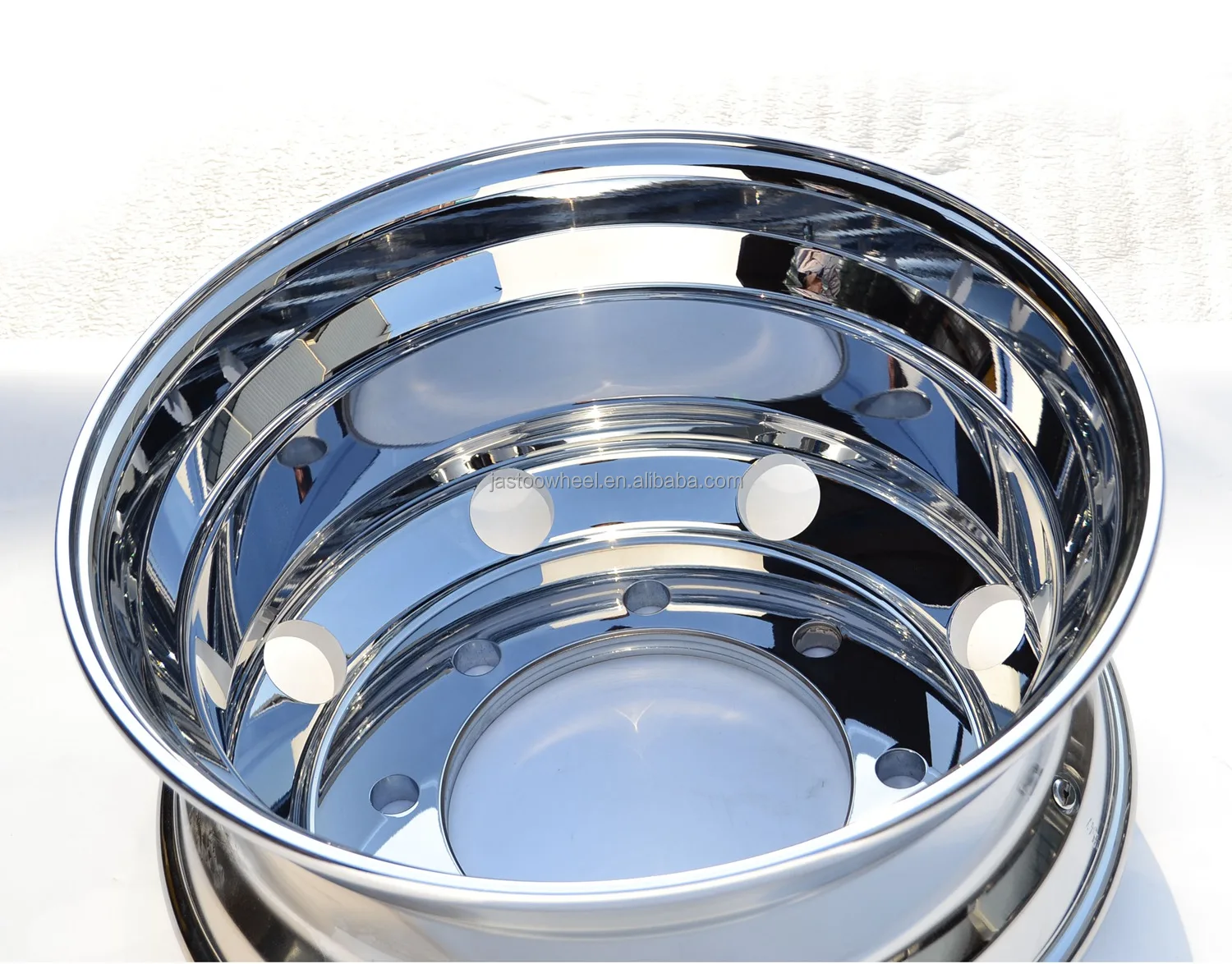 Water Chrome Semi Truck Rims - Durable 19.5 Aluminum Wheels
