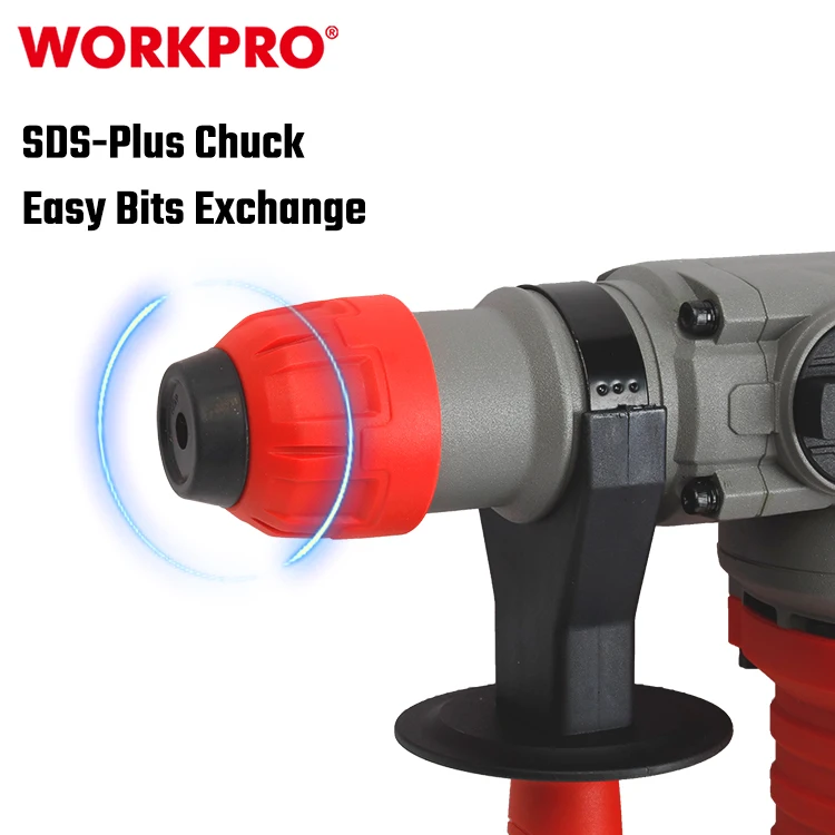 WORKPRO 32MM SDS-PLUS ROTARY HAMMER - Heavy Duty Corded Drill Tool