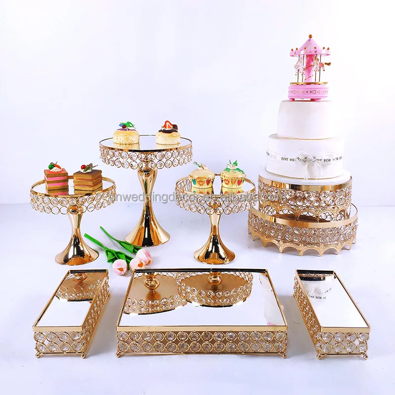 Luxury Cake Plinths Pillars Gold Dessert Table Decor Cake Stand for ...