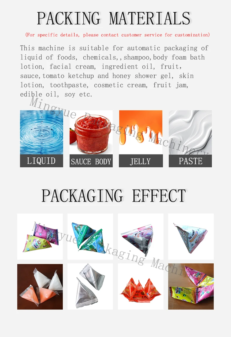 Sachet Automatic Triangle Bag Cream Juice Jelly Packing Machine Pouch ...