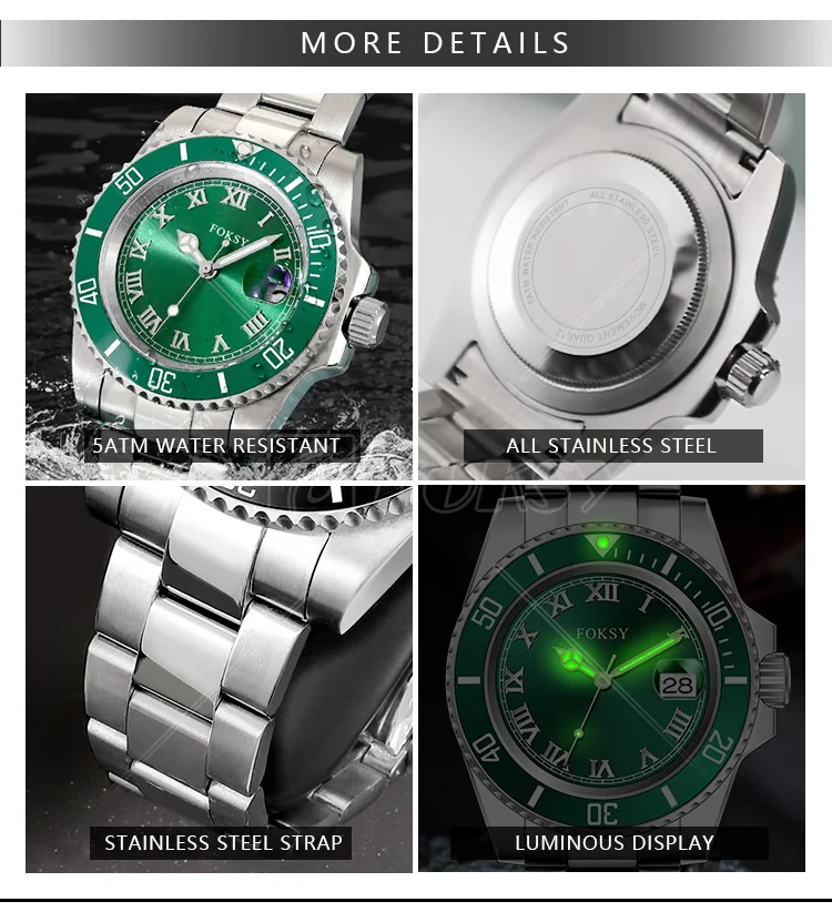 Custom New Design Your Own Business Classic Water Proof Stainless Steel ...