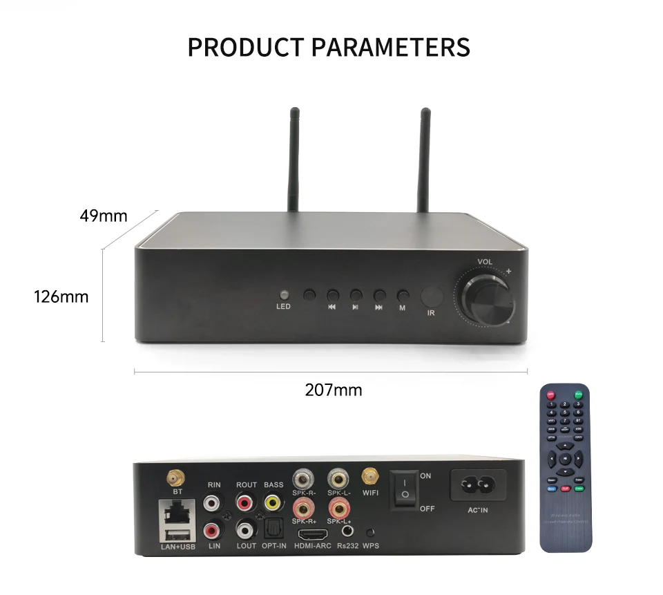 IHOMELIFE WA60 50W X 2 HiFi Stereo Amplifier - Wireless Home Audio ...