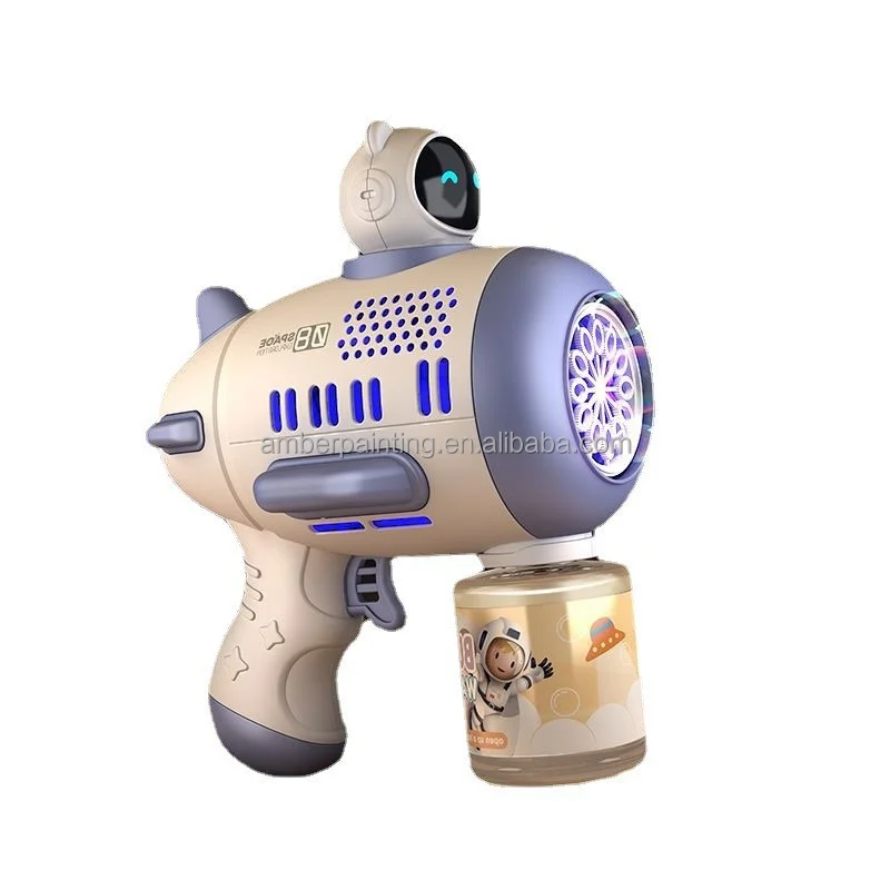 Bubble Guns For Kids With Light Solution 12 Holes Bubble Machine Guns ...
