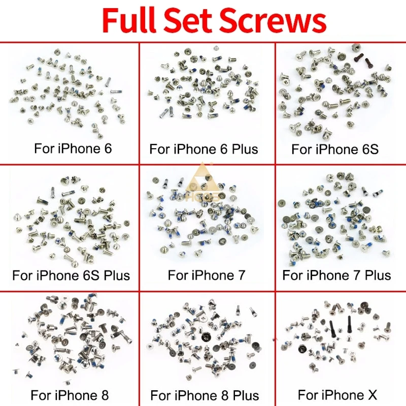 Full Set Screw With 2 Bottom Dock For Iphone 6s 6s Plus Screws X 7 8 ...