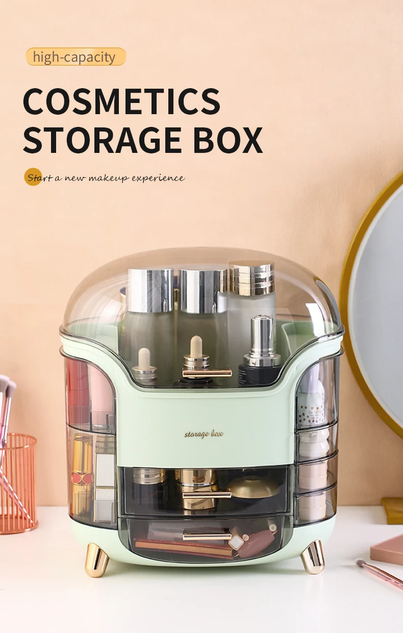 Wholesale Makeup Storage Organizer Cosmetics Display Case With 2-layer ...