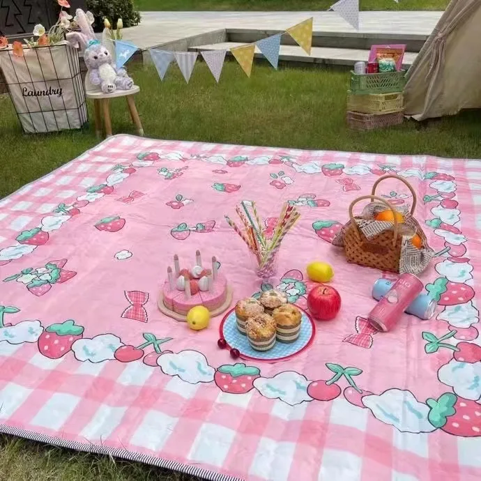Free Sample Canvas Printed Quilted Waterproof Outdoor Picnic Rug With ...