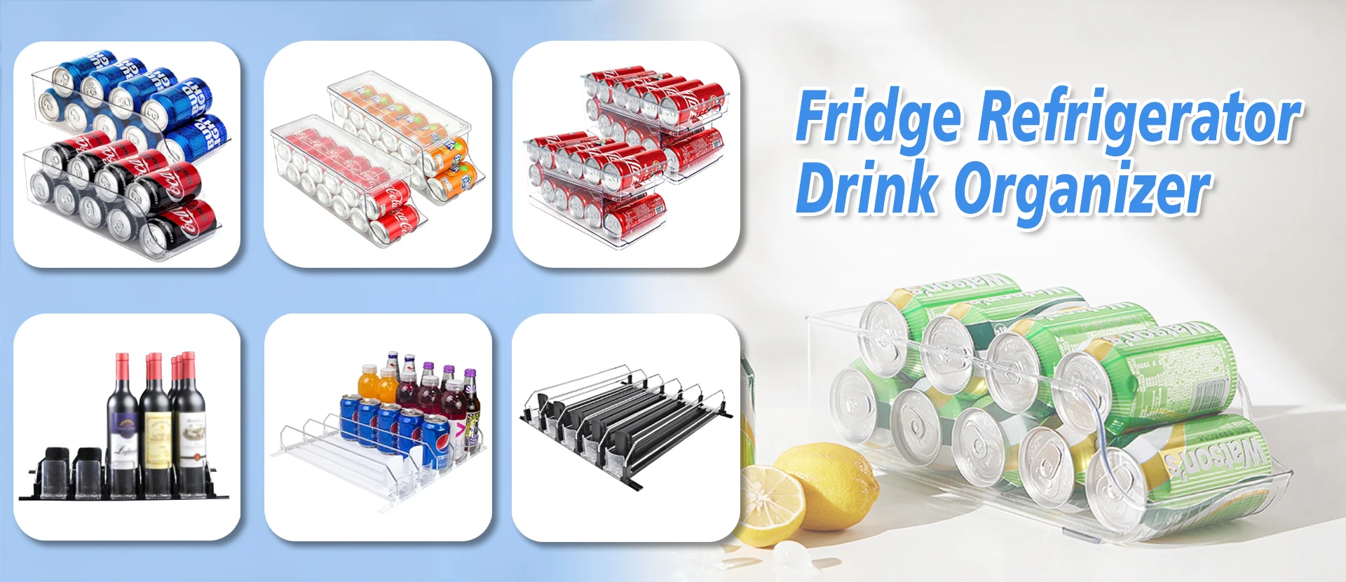 Ff1353 Pantry Kitchen Soda Can Dispenser Countertop Rolling Beverage ...