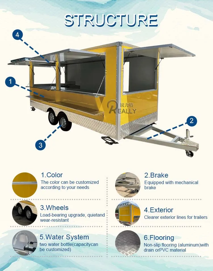 Mobile Food Carts Sale - CE DOT Concession Food Trailer