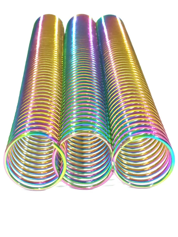 Rainbow Color Metal Spiral Coil Binding Single Spiral Coil Wire Binding ...