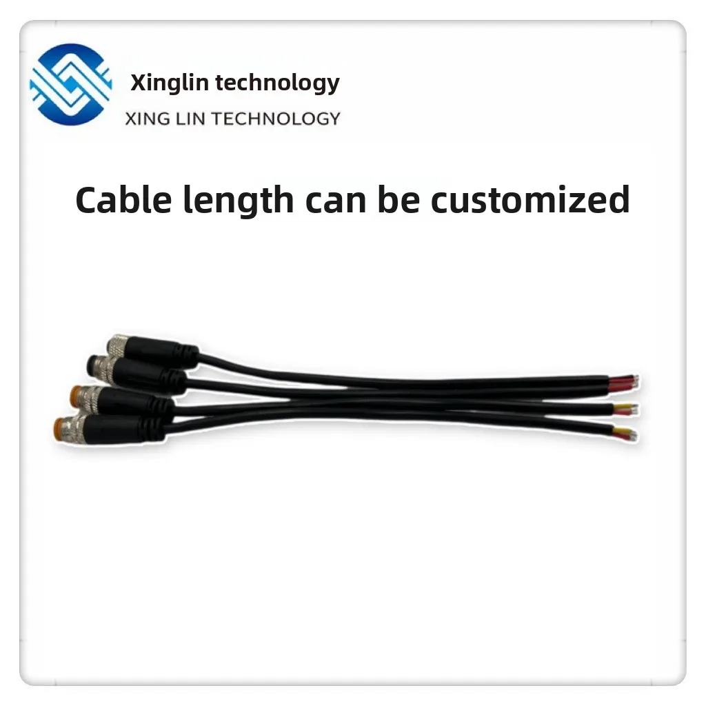 Xinglin M8 IP67 Waterproof Male USB Cable 2-5 Core Nickel-Plated Copper ...