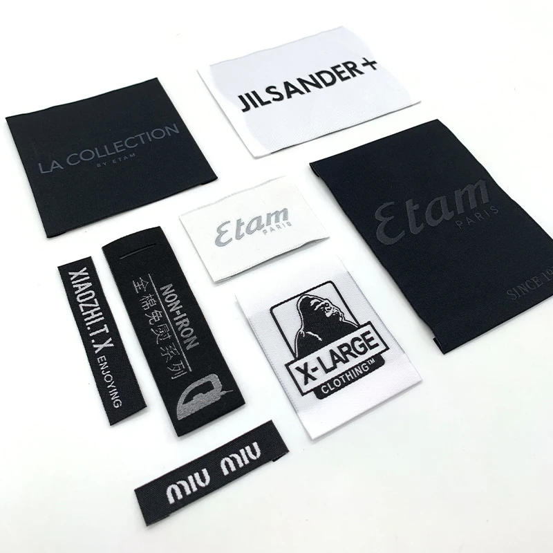 Factory Wholesale Price Woven Brand Name Clothes Labels Fabric Label ...