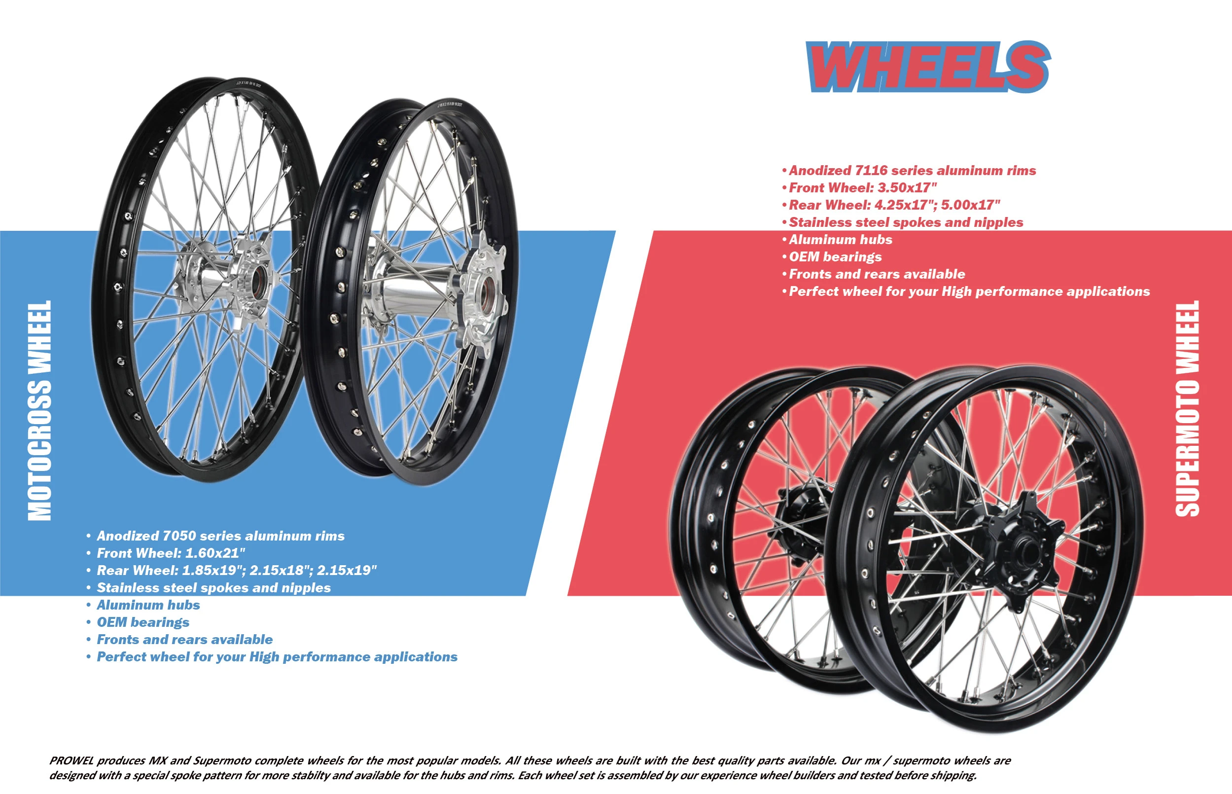 17 Inch Motorcycle Supermoto Wheels - Durable & Lightweight
