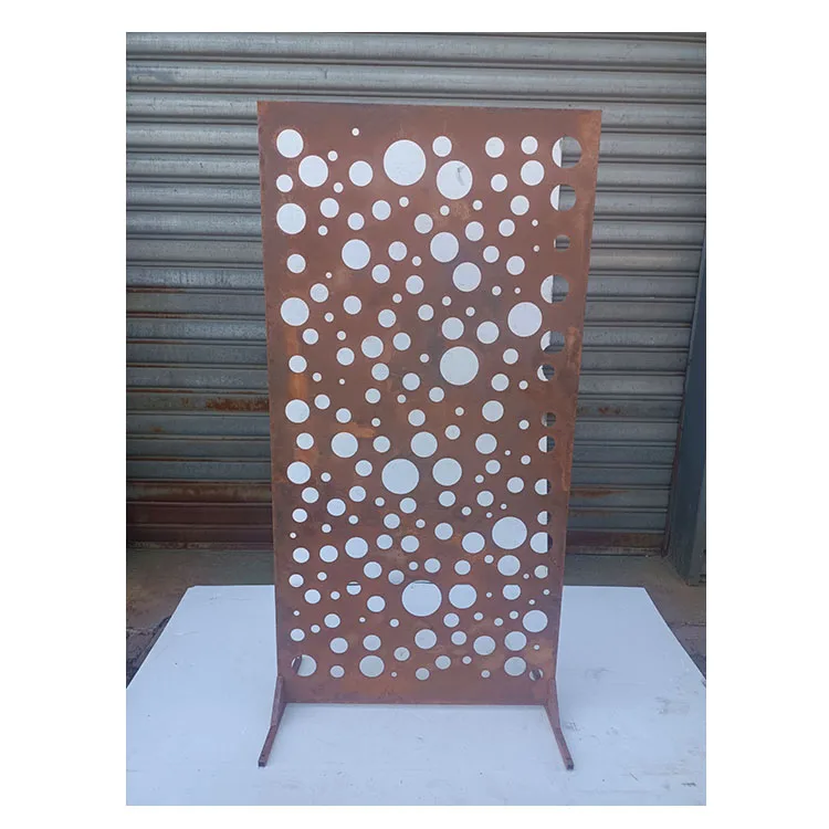 Corten Steel Metal Screen With Rust Color Decorative Laser Cut Seperate ...