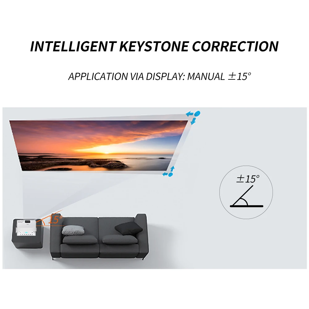 2024 Epro LD01 RK3128 Mini Projector - Android 7.1, 1400 Lumens
