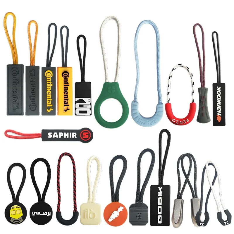 Wholesale Chinese Factory - Customized Brand Logo Rubber Zipper Puller