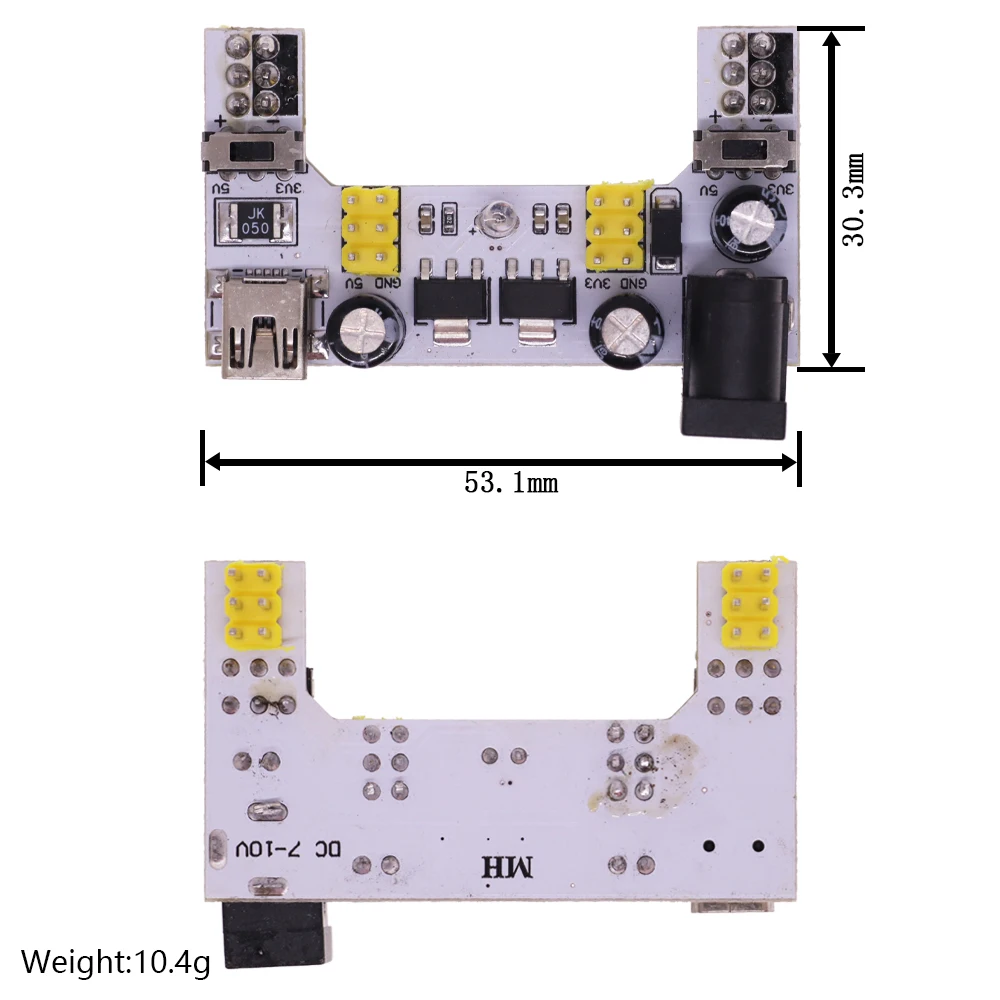 3.3V/5V MB102 Breadboard power module+MB-102 830 points Prototype Bread ...