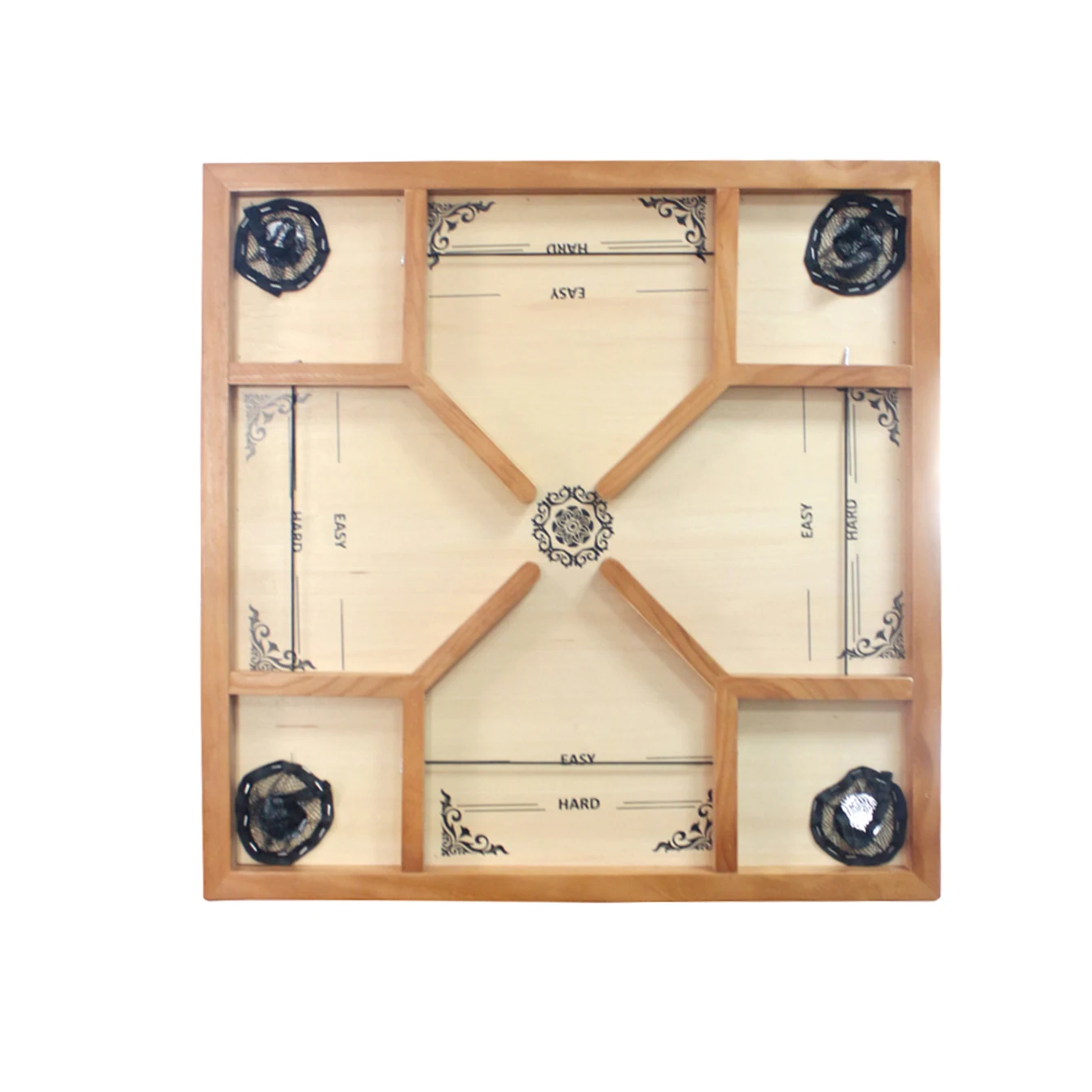 Wooden Carrom and Sling Puck in One Board 4-player Game 26 X 26 Inch ...