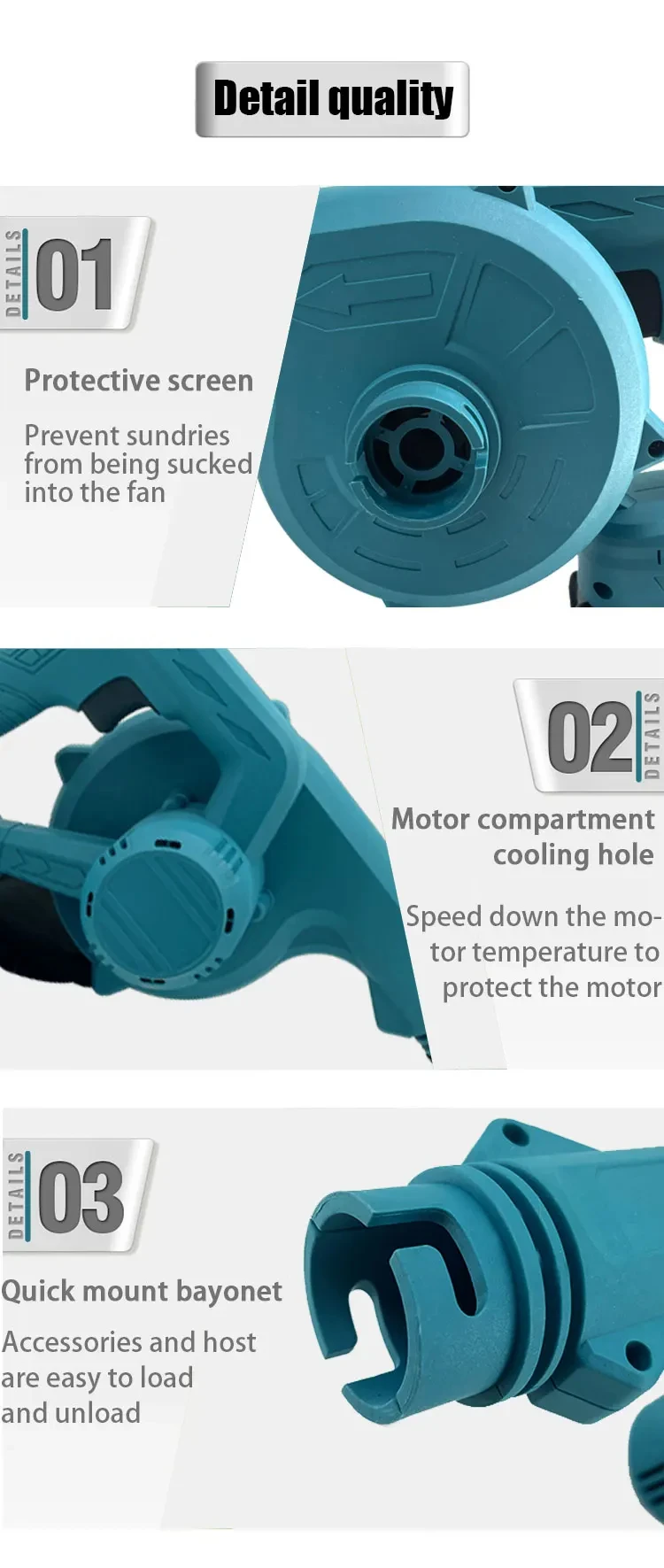 21V Cordless Sawdust Blower 7in1 - Efficient Leaf Cleaning