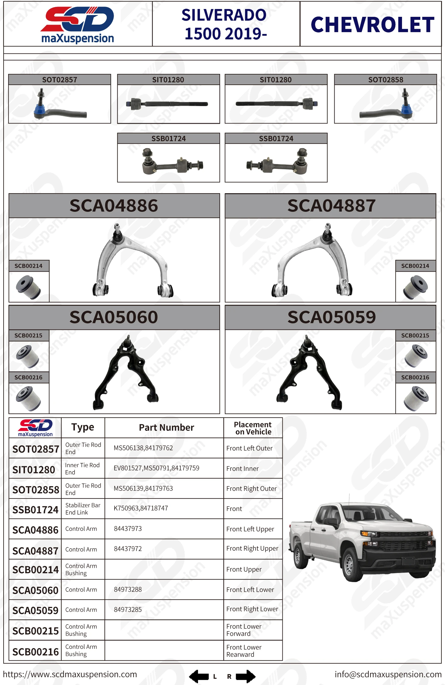 Front Left Right Control Arm Stabilizer Bar Ball Joints Bushing Tie Rod ...