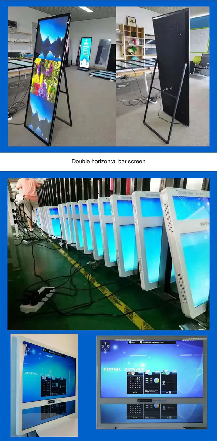 Hd Floor Standing Lcd Panel Mirror Screen Video Advertising Player ...