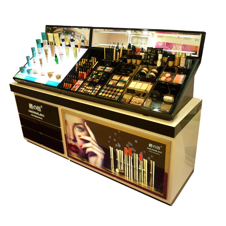 Wholesale Skin Care Display Shelf Showcase Product Cosmetic Shop ...