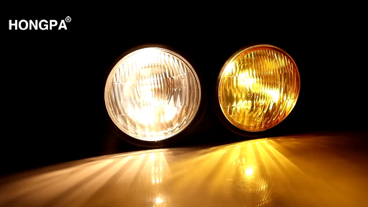 Black Classic Vintage Double Dual Round Motorcycle Headlight: Ideal for ...