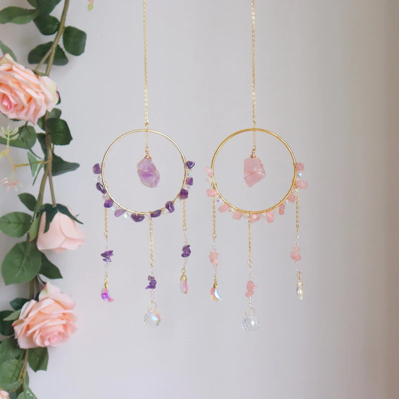 Natural Healing Stones Suncatchers Sun Catchers Indoor Window Prism Sun ...