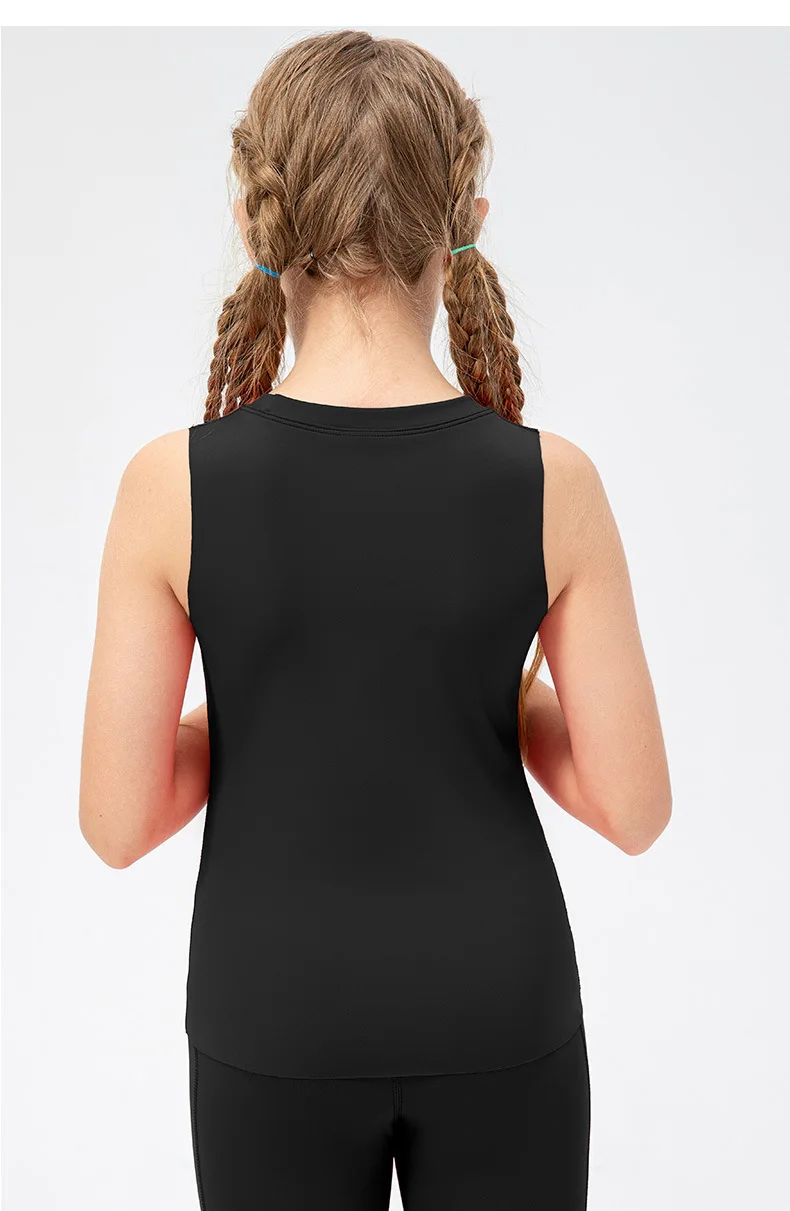 Children Workout Clothes Sleeveless Singlet Gym Biker Shorts Kids 2 ...