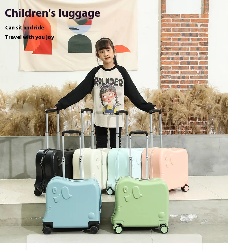 High Quality Kids Trolley Carry-On Travel Bag ABS Material Cartoon ...
