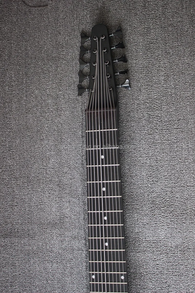 Weifang Rebon 10 String Neck Through Body Black Electric Bass Guitar ...