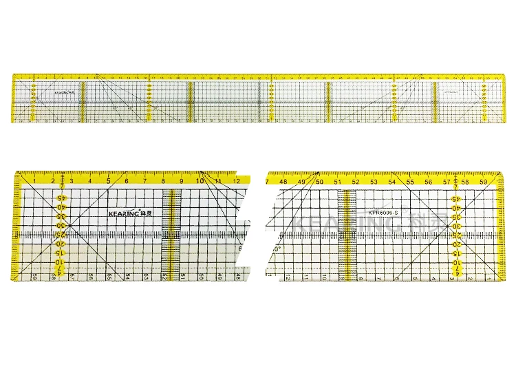 Clear Acrylic with clear Markings in Black and Yellow 3mm Thickness ...