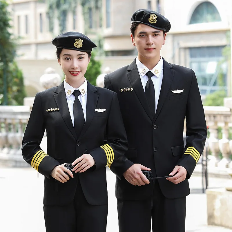 Airline Captain Uniform Male Pilot Flight Attendant Suit Image Work ...