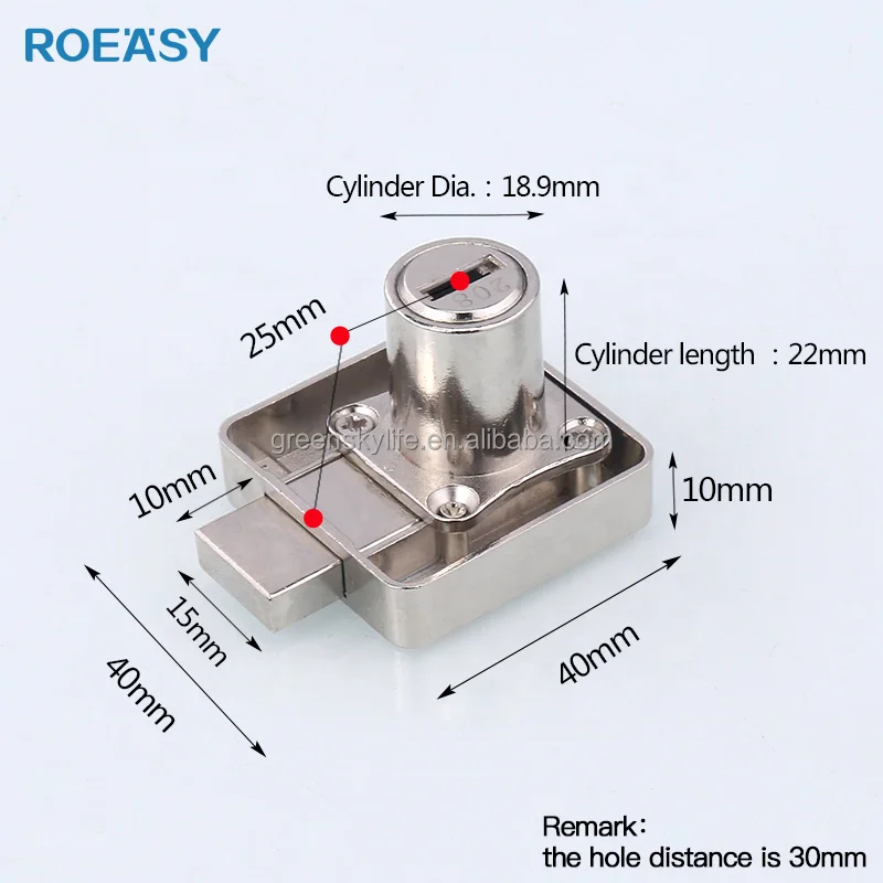 Roeasy Drawer Locks For Furniture Cabinet Lock Desk With 32mm & 22 Mm ...