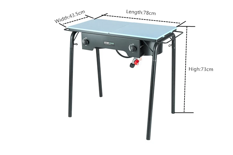 2 Burners High Pressure Ring Burner Outdoor Gas Burner With Lid - Buy 2 ...