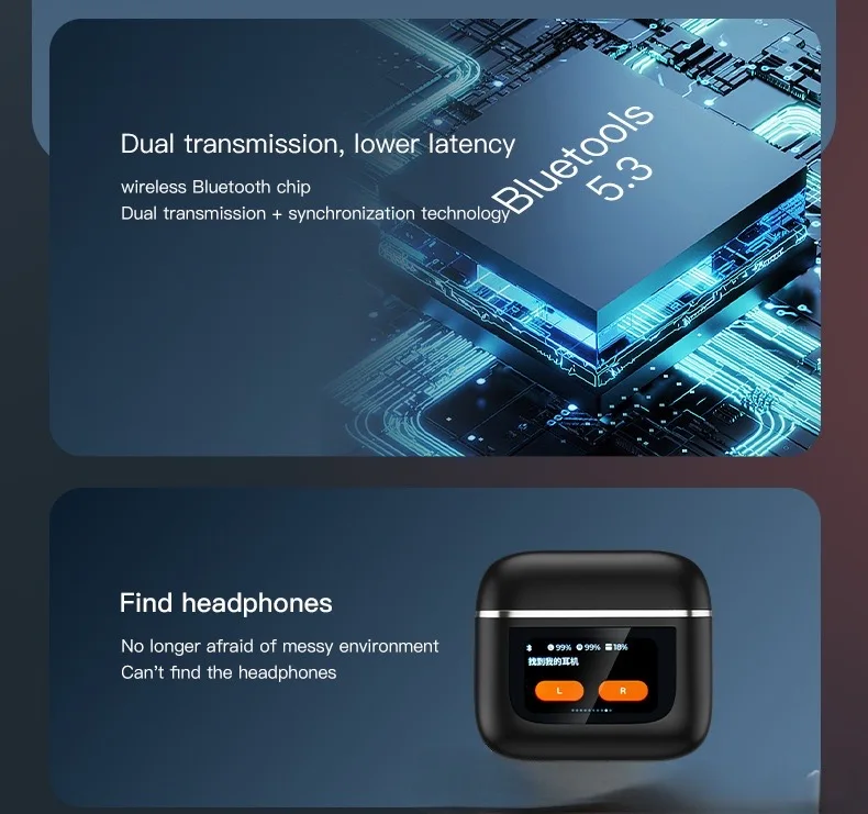 2025 V8 TWS Earbuds with Noise Cancelling Sport Earphones Headset Smart ...