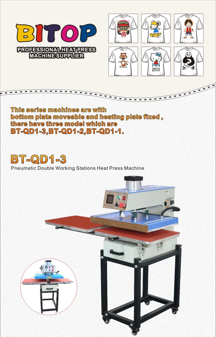Automatic down Sliding Pneumatic Heat Press Machine