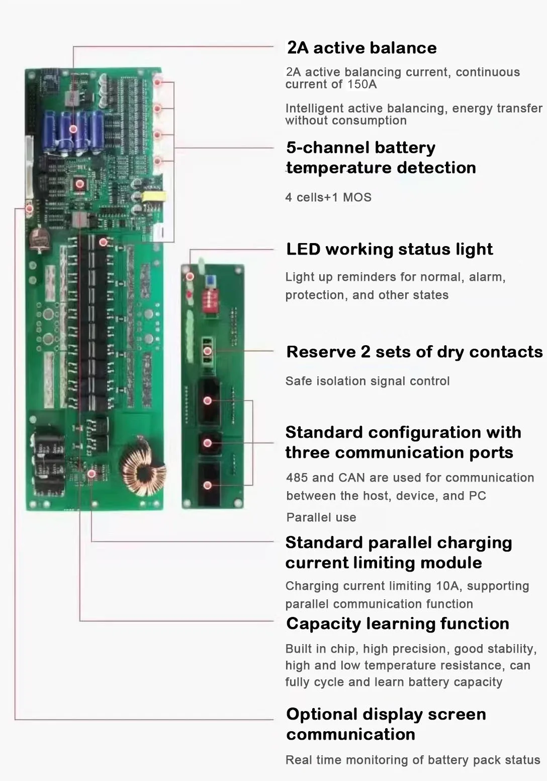JK PB2A16S15P Inverters BMS for Lifepo4 Battery Pack Support