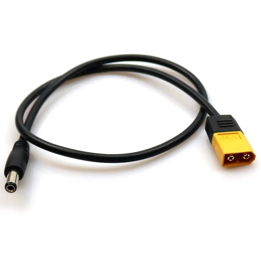 Xt60 Male Connector To Male Dc Plug Dc5525 Dc5521 Power Cable 5.5x2.5mm ...