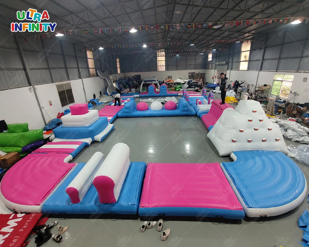 Inflatable Floating Obstacle Course Outdoor Water Park Giant Commercial ...
