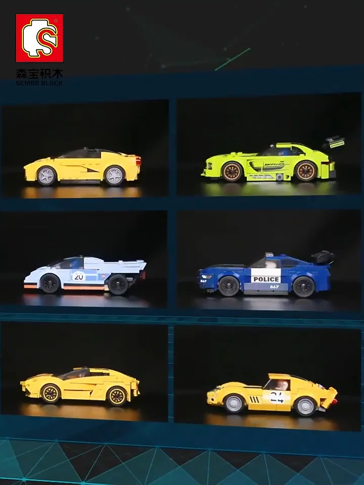 Sembo Blocks Super Race Car Model Building Bricks Famous Vehicle ...