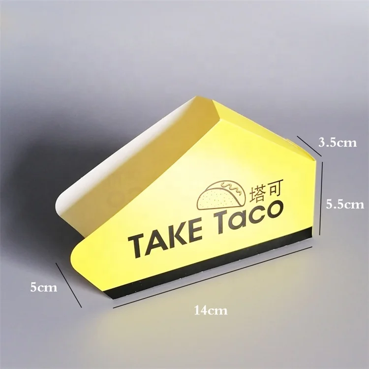 Restaurant Togo Takeout Cardboard Food Boxes Big Tacos Packaging Holder ...