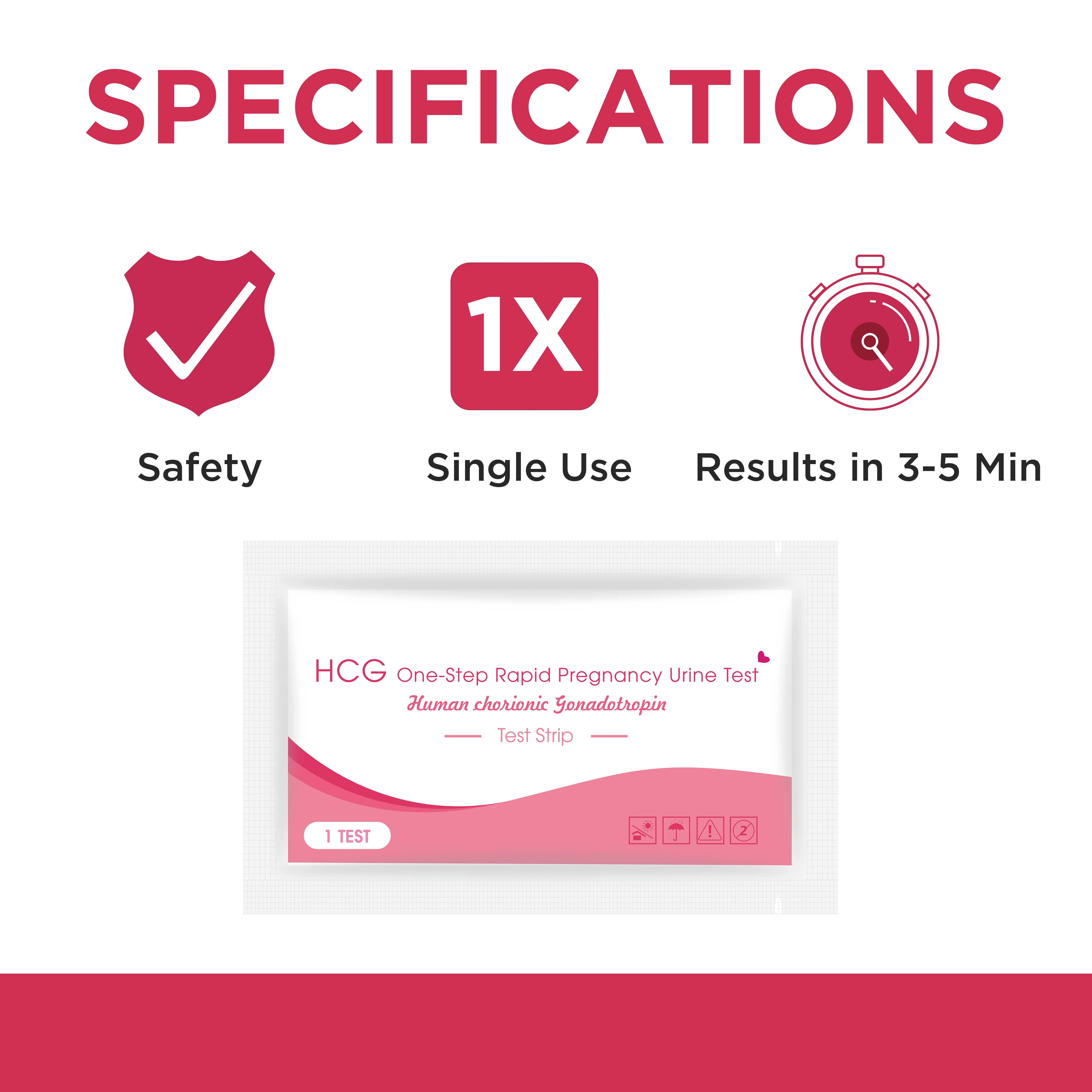 Early Pregnancy Test Strips Hcg Urine Midstream Testing Kits One Step ...