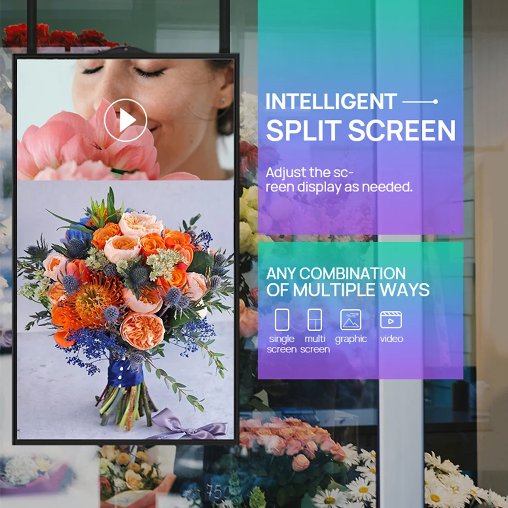 Ultra High Brightness 3000nits Lcd Window Display Screen Indoor Shop ...