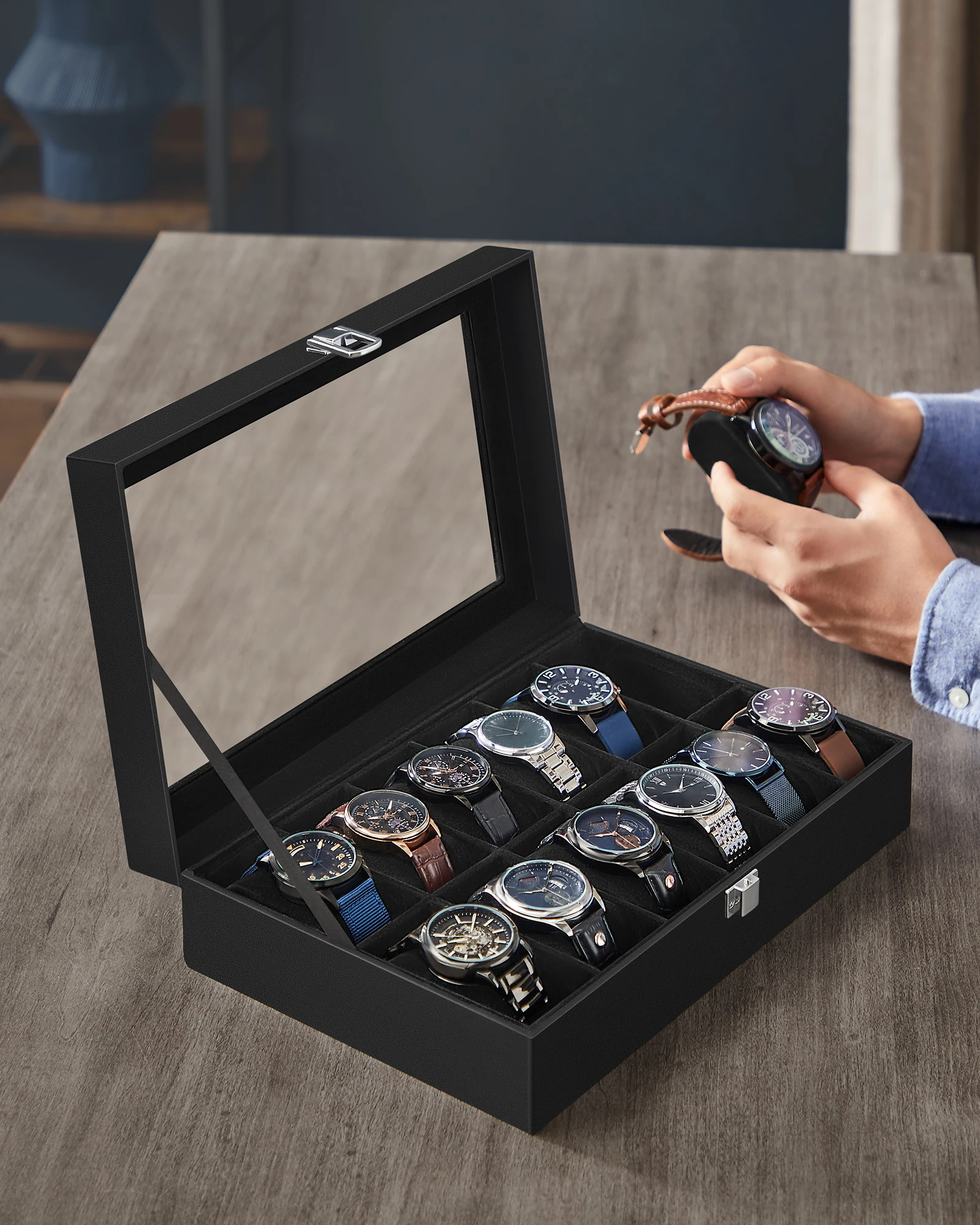 SONGMICS Watch Display Box - Stylish Storage Solution