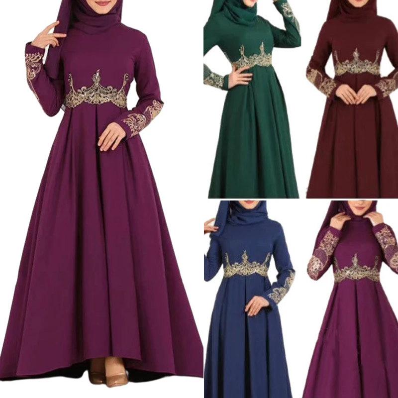 2024 New Muslim Clothes Women Embroidered National Elegant Muslim Robe ...