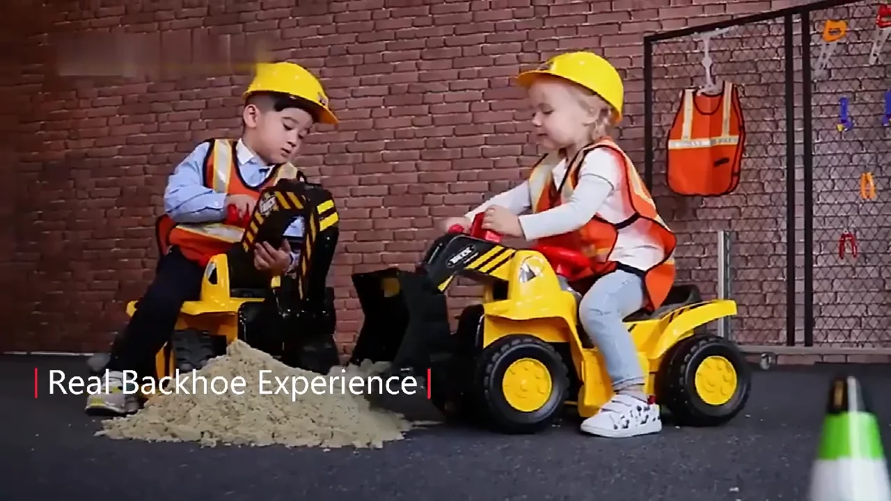 Samtoy 6v 4ah B/o Power 4 Wheels Bulldozer Excavator Children Electric ...